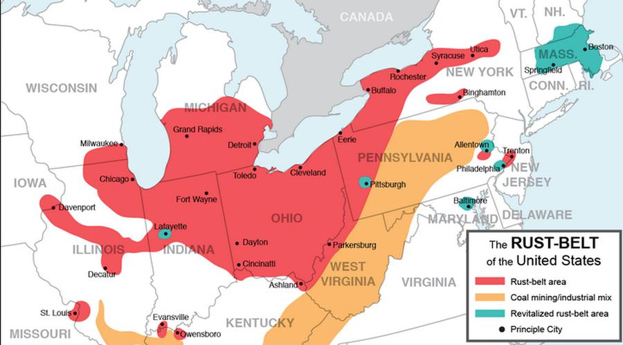 USA: Vom "Manufactoring Belt" zum "Rust Belt" - von EBgraz | fisch+fleisch