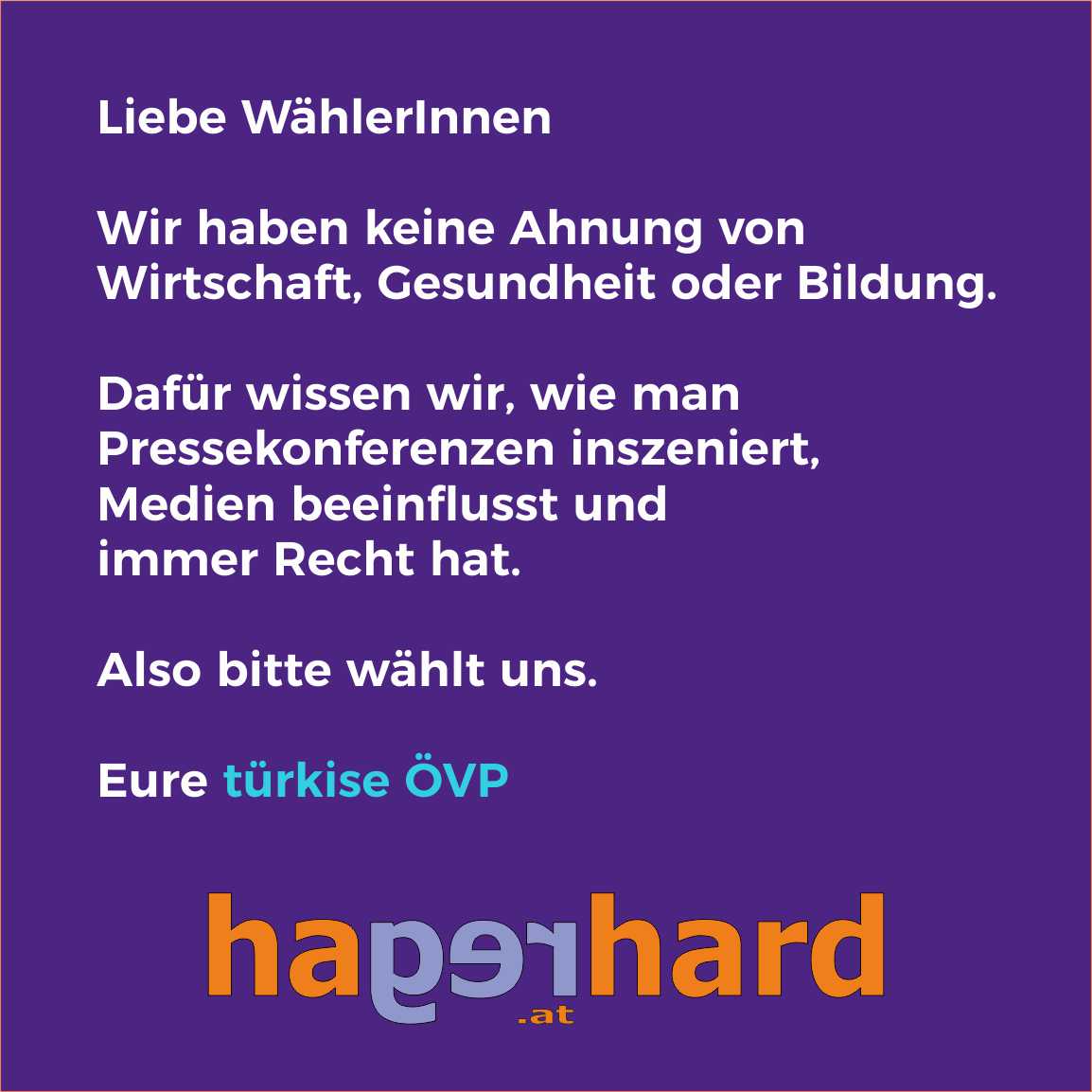 Was kann die ÖVP? - von hagerhard | fisch+fleisch